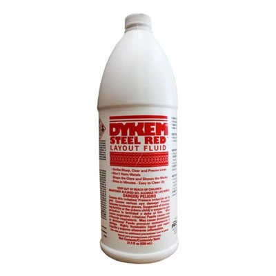 Dykem Steel Red Layout Fluid Bottle | Silmid