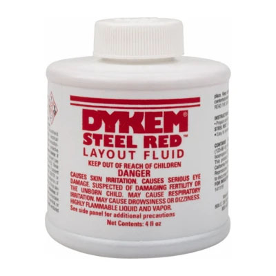 Dykem Steel Red Layout Fluid Bottle | Silmid